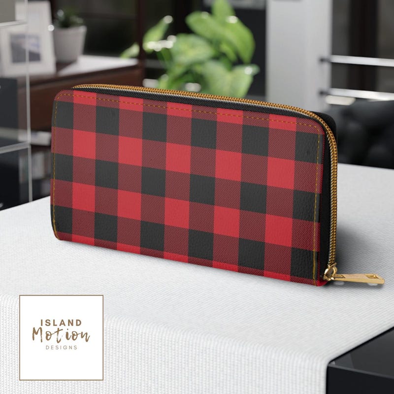 Checkered Wallet - Etsy