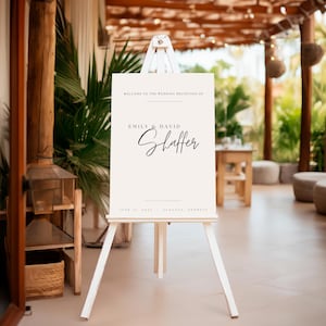 Elegant Wedding Reception Sign Template: Editable Canva Printable ...