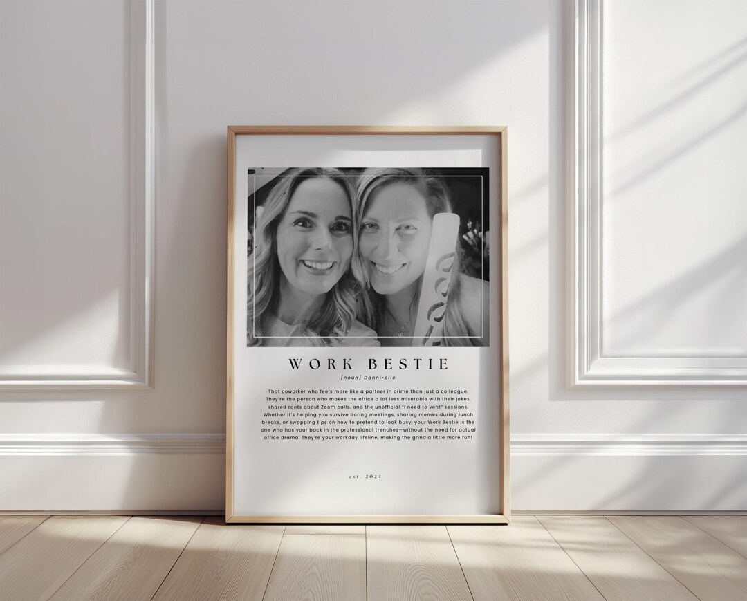 Work Bestie Photo Collage Template: Personalized Office Decor (digital ...