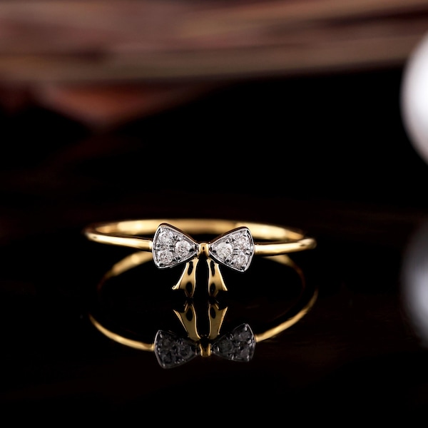 Gold Bow Ring - Etsy