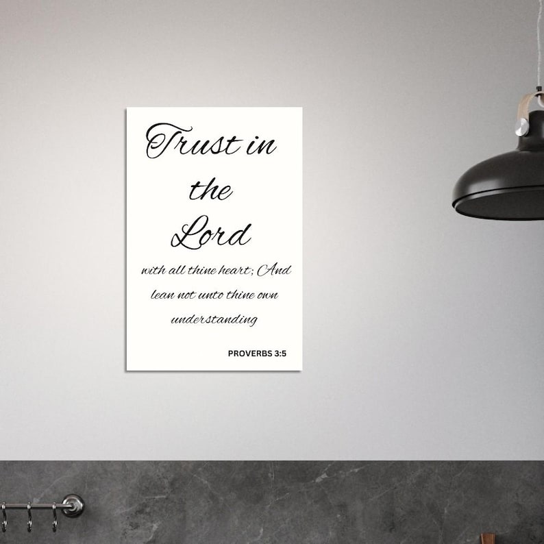Trust in the Lord, Daily Bible Verse Wall Decor, Christian Decor ...