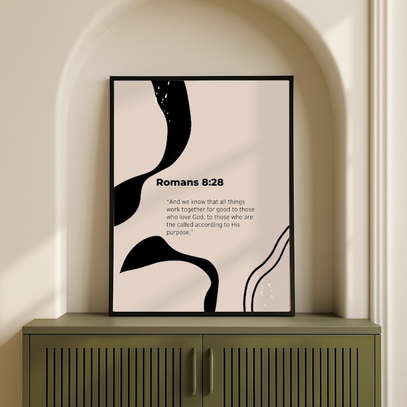 Romans 8:28 Wall Print, Bible Verse Poster, Christian Home Decor - Etsy