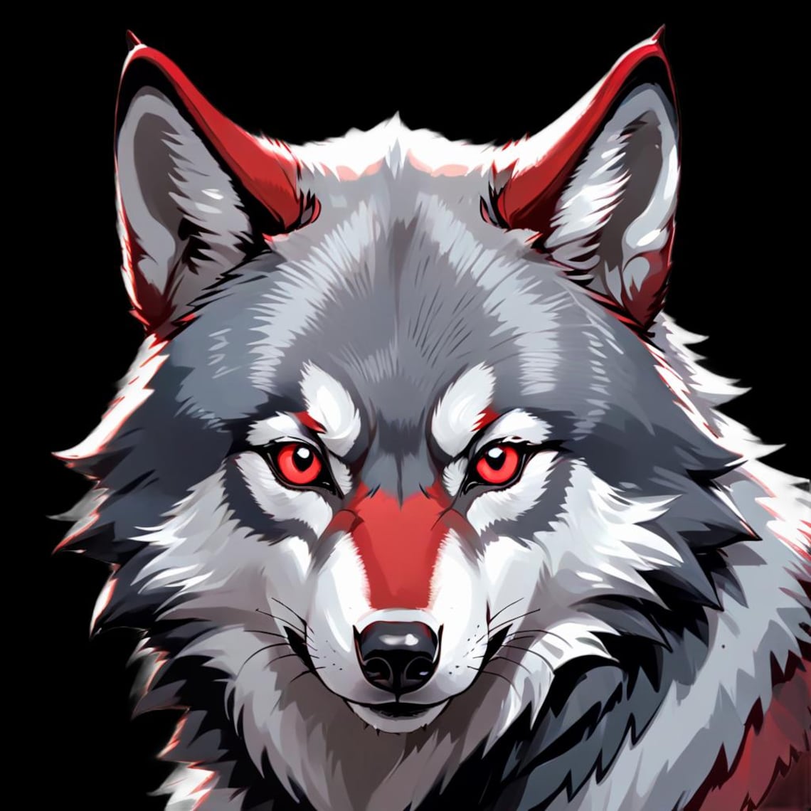 Red Wolf VTUBER Pngtuber for Veadotube / Vtubing Kick Twitch Discord ...