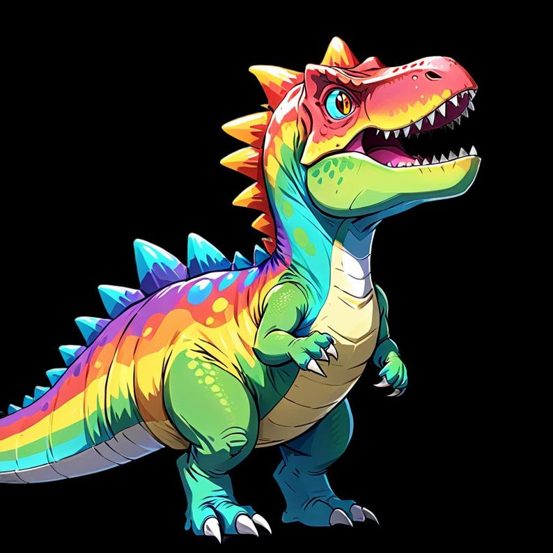 Rainbow Dinosaur VTUBER Pngtuber for Veadotube / Vtubing Kick Twitch ...