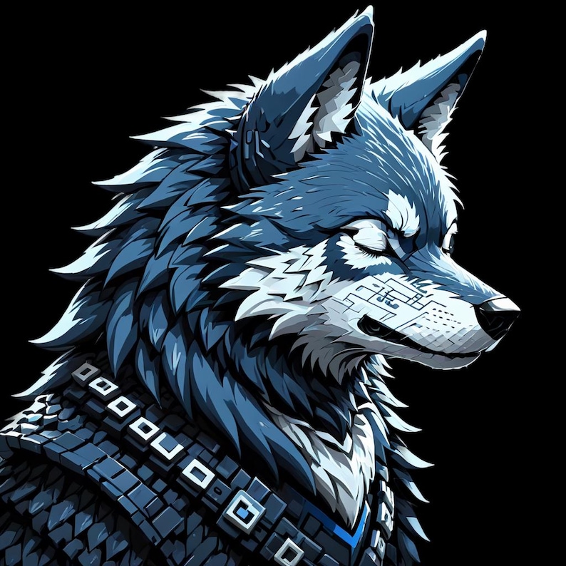 Ascii Wolf VTUBER Pngtuber for Veadotube / Vtubing Kick Twitch Discord ...