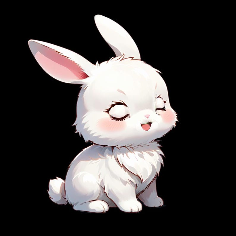 Cute Bunny Rabbit VTUBER Pngtuber for Veadotube / Vtubing Kick Twitch ...