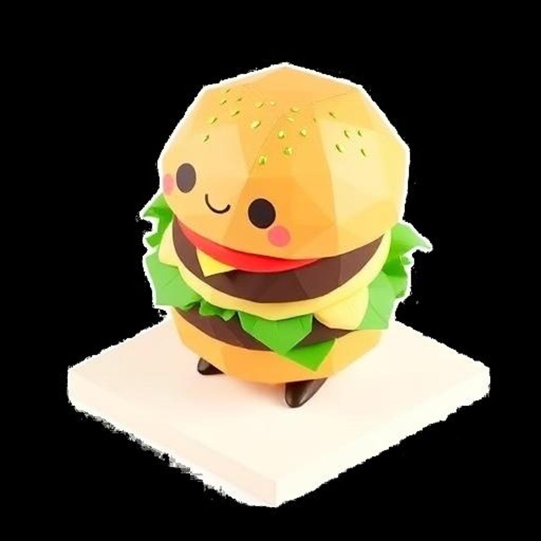 Chibi Burger Vtuber Pngtuber: Cute Mustard Design - Etsy