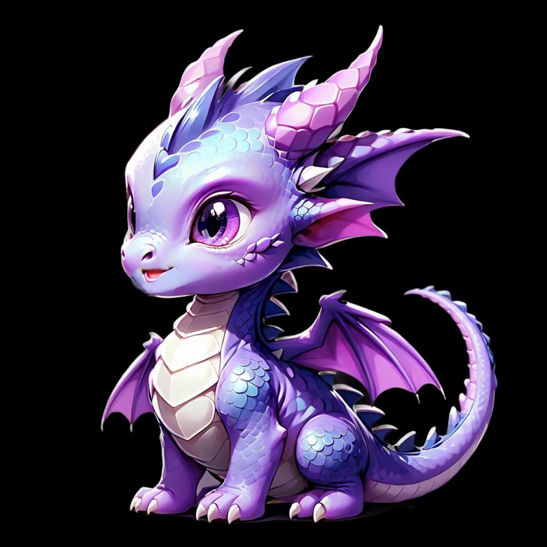 Purple Baby Dragon Vtuber Pngtuber for Streaming - Etsy