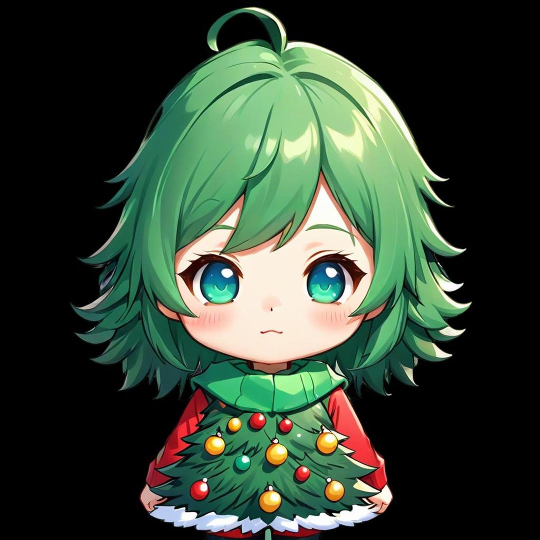 Christmas Tree Girl VTUBER Pngtuber for Veadotube / Vtubing Kick Twitch ...