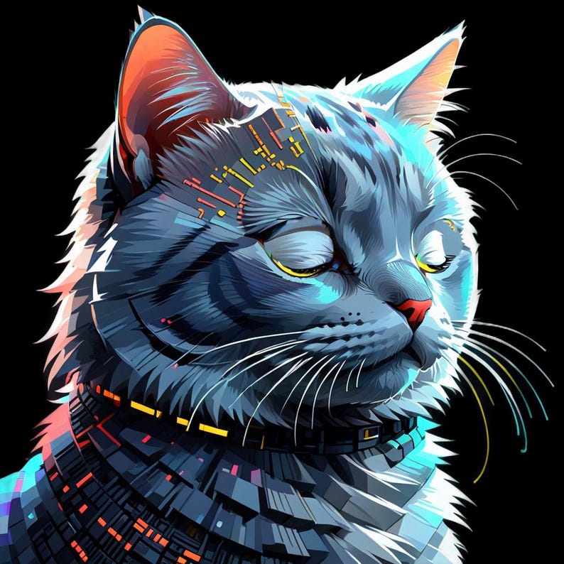 Gato de colores ASCII VTUBER Pngtuber para Veadotube / Vtubing Kick ...