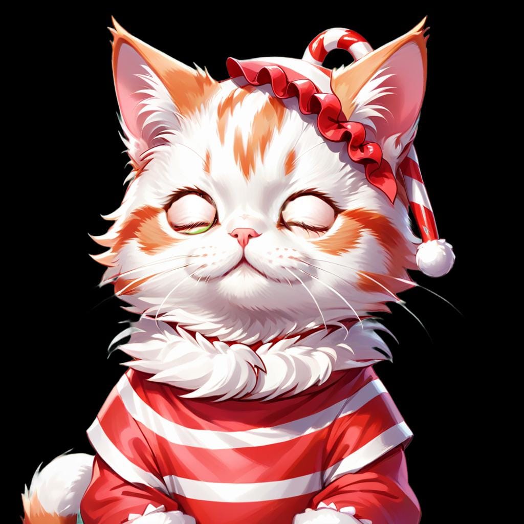 Candy Cane Cat VTUBER Pngtuber for Veadotube / Vtubing Kick Twitch ...