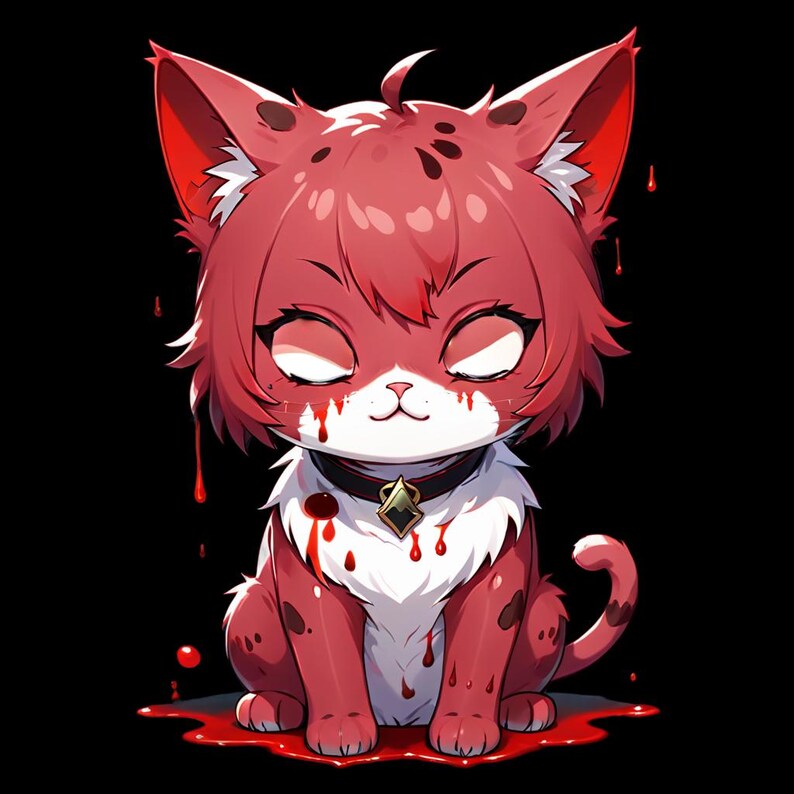 Blood Cat VTUBER Pngtuber for Veadotube / Vtubing Kick Twitch Discord ...