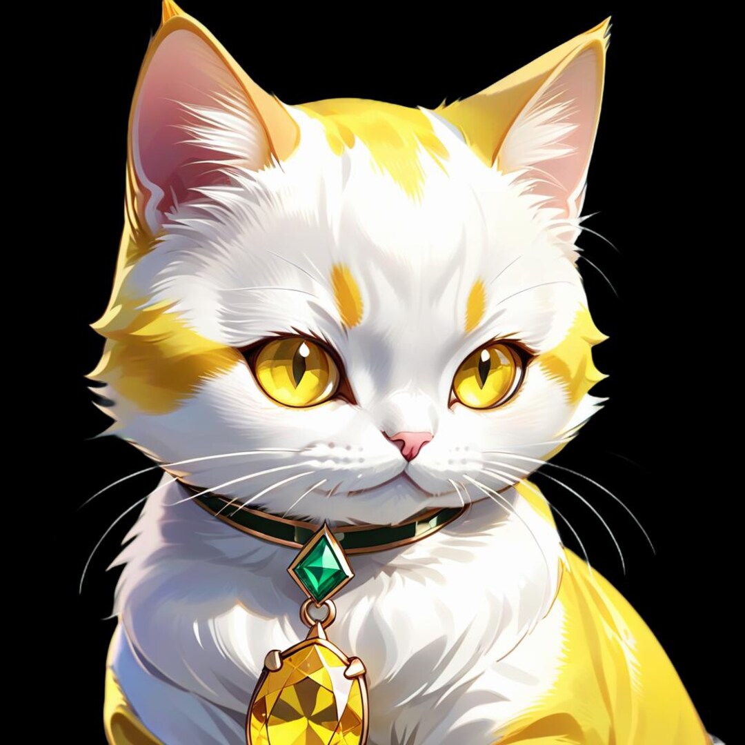 Yellow Gem Cat (gem Cat) VTUBER Pngtuber for Veadotube / Vtubing Kick ...