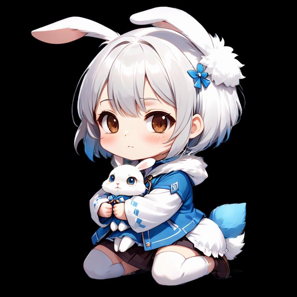 Bunny Cute VTUBER Pngtuber for Veadotube / Vtubing Kick Twitch Discord ...