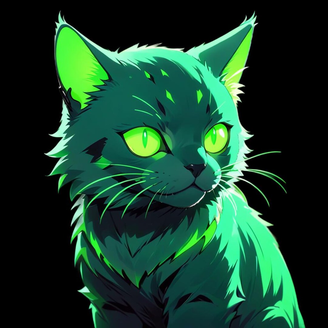 Radioactive Cat VTUBER Pngtuber for Veadotube / Vtubing Kick Twitch ...