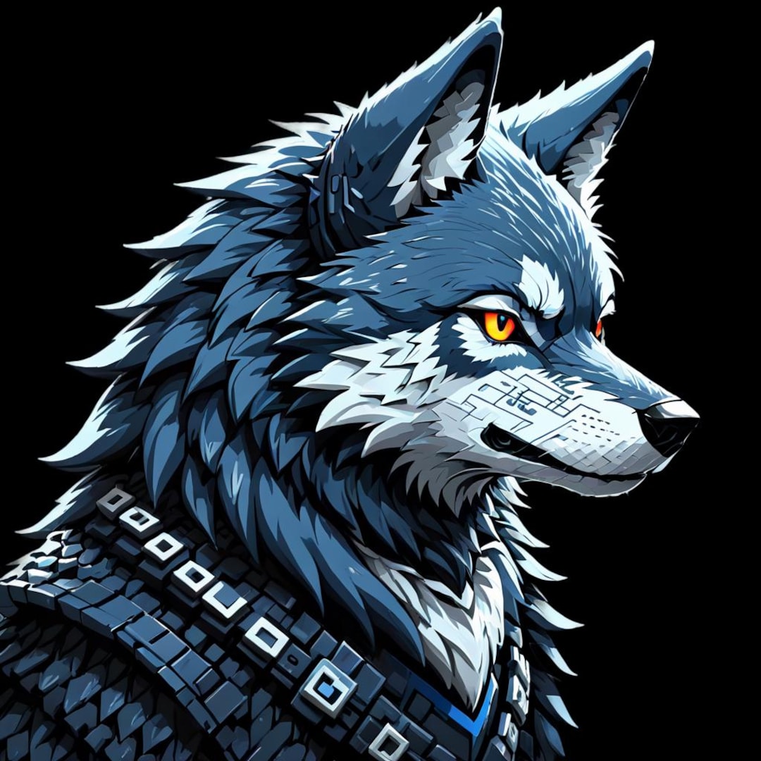 Ascii Wolf VTUBER Pngtuber for Veadotube / Vtubing Kick Twitch Discord ...