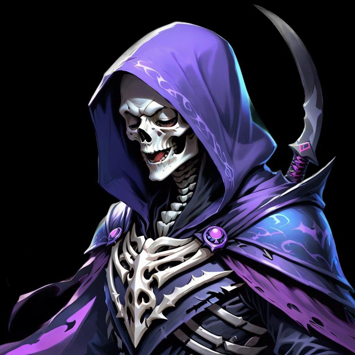 Purple & Blue Reaper (death) VTUBER Pngtuber for Veadotube / Vtubing ...