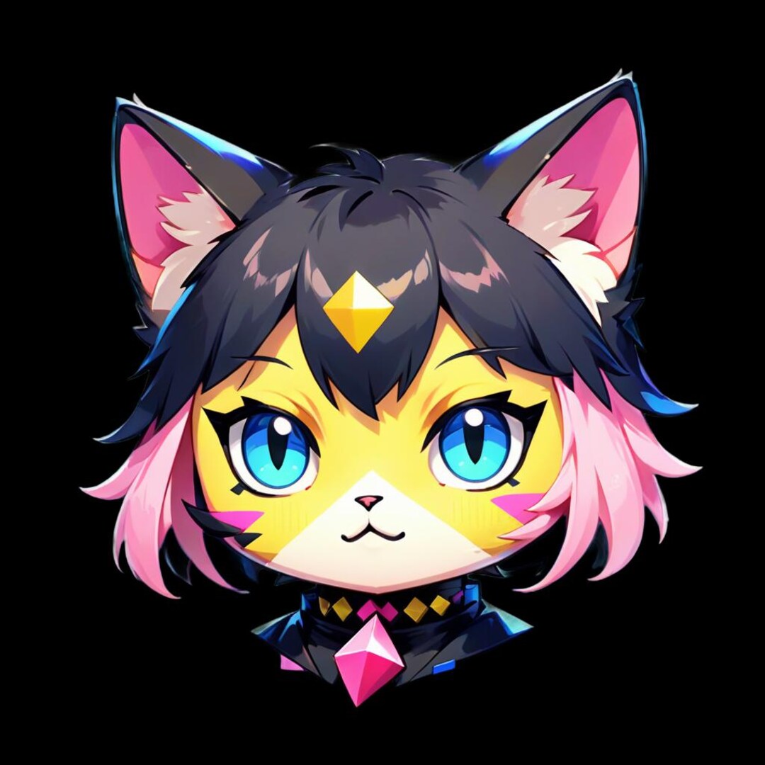 Color Kit Cat VTUBER Pngtuber for Veadotube / Vtubing Kick Twitch ...