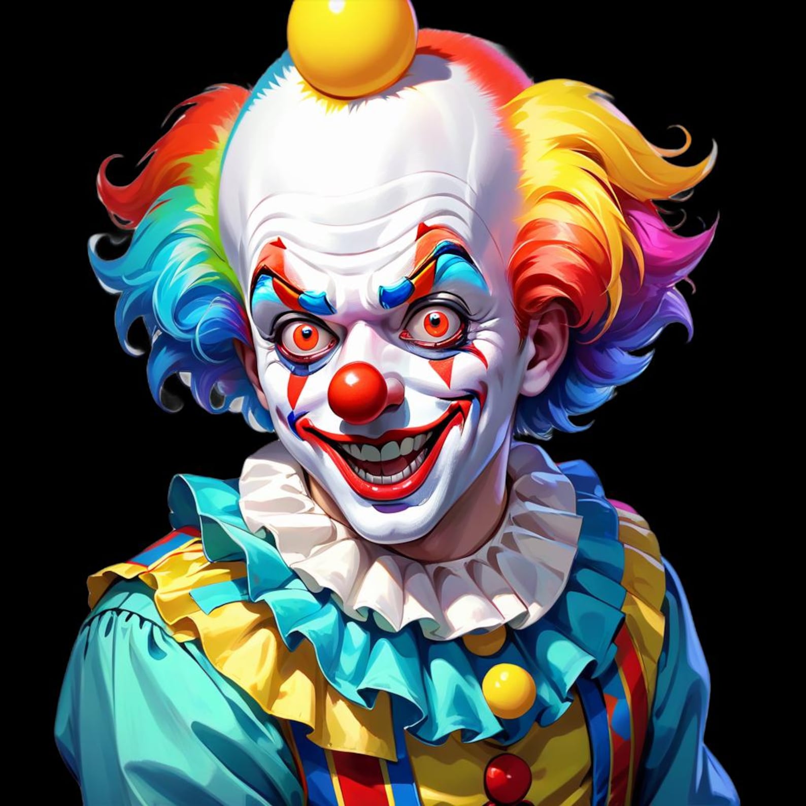 Colorful Clown Vtuber Pngtuber: Streaming Avatar for Twitch, Discord ...