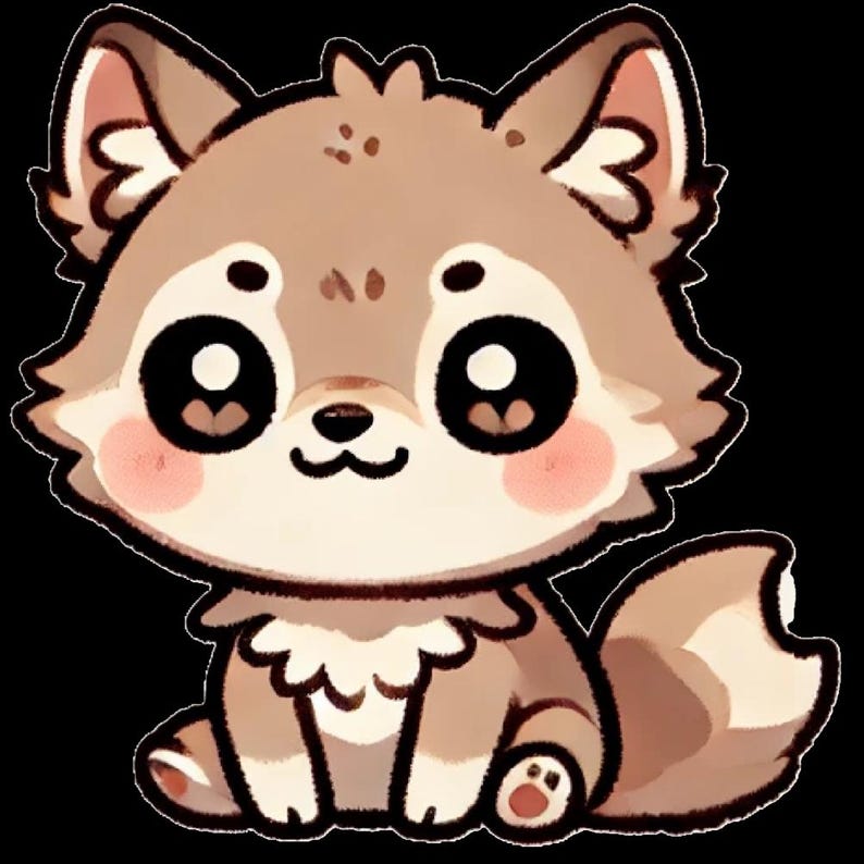 Cute Chibi Wolf VTUBER Pngtuber for Veadotube / Vtubing Kick Twitch ...