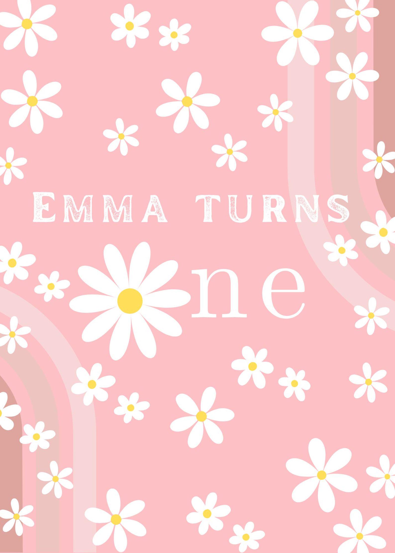 Editable Daisy-themed Birthday Invitation Template Canva Digital ...