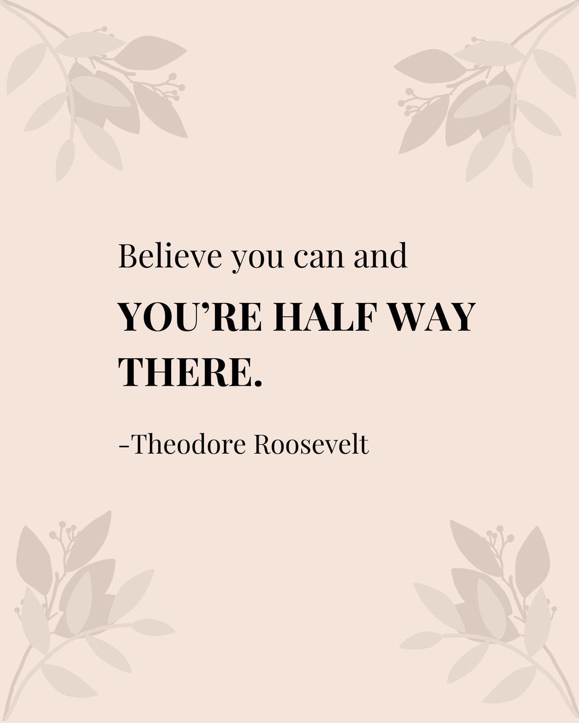 Printable Motivational Quote Portrait Poster 8x10in - Etsy