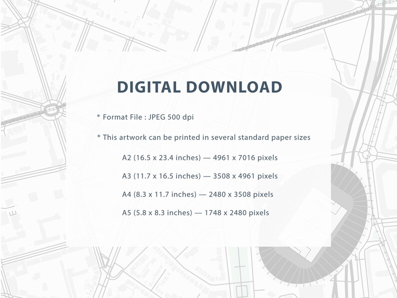 Parc Des Princes Stadium Map | Paris Saint-germain FC Art (digital ...