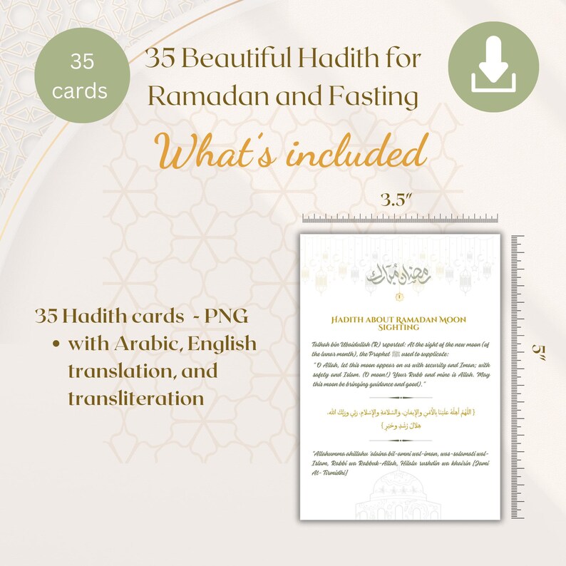 35 Ramadan Hadith Cards | Islamic Printable Hadith Cards With Arabic ...