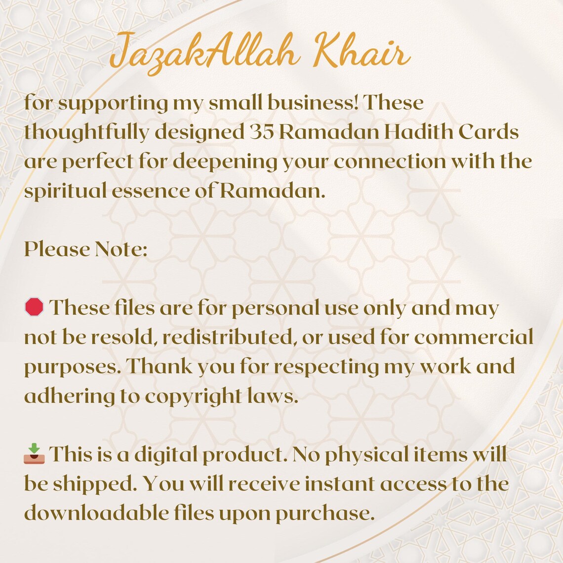 35 Ramadan Hadith Cards | Islamic Printable Hadith Cards With Arabic ...