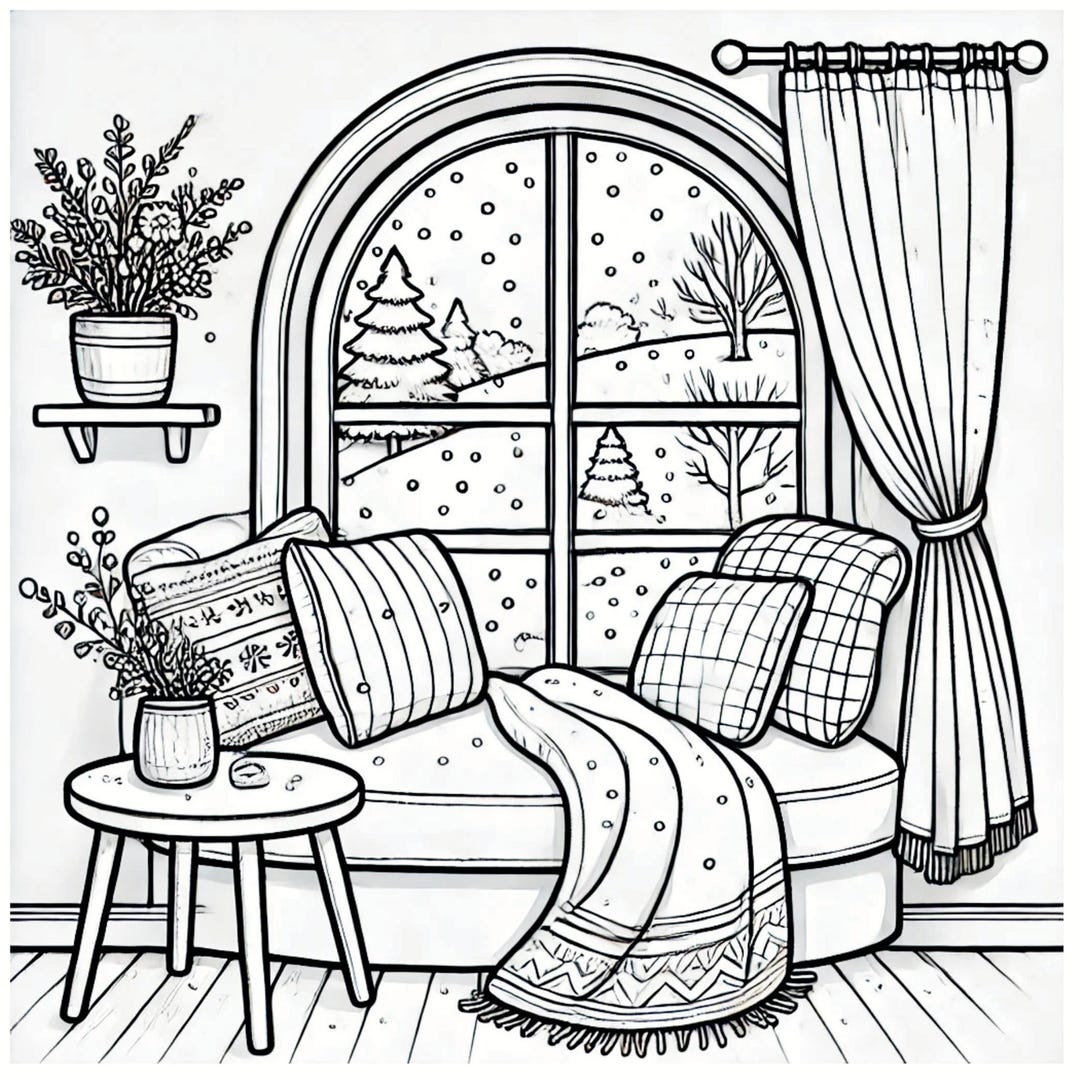 Cozy Coloring Pages - 16 Digital Download Designs for Kids and Adults ...