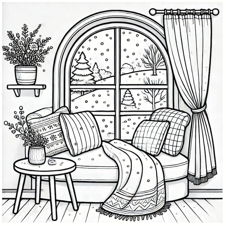 Cozy Coloring Pages - 16 Digital Download Designs for Kids and Adults ...