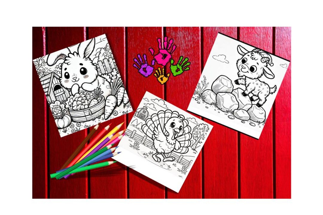 Farm Animal Coloring Pages | Fun Printable Sheets for Kids (PDF and PNG ...