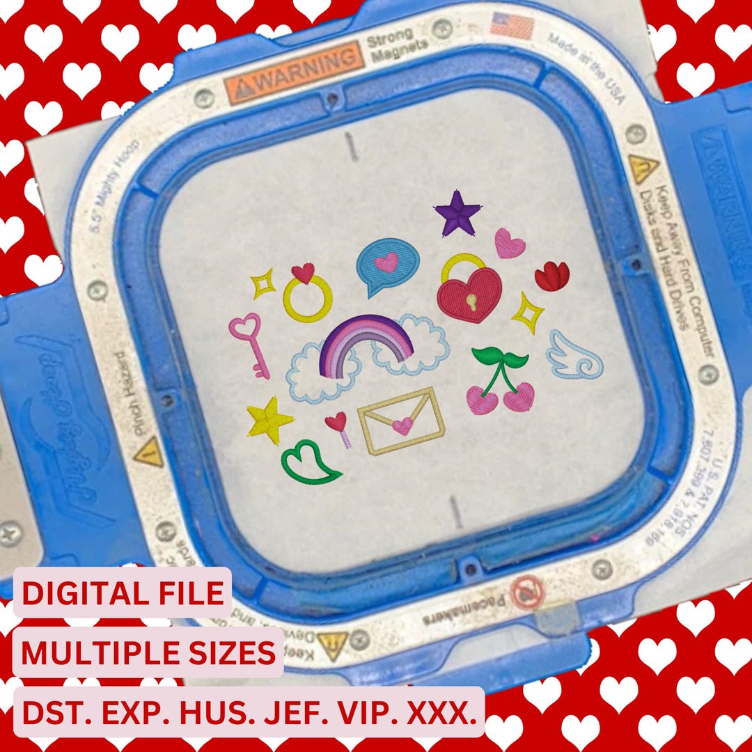 Trendy Cute Core Embroidery Pattern for Custom Gift Eye Catching ...
