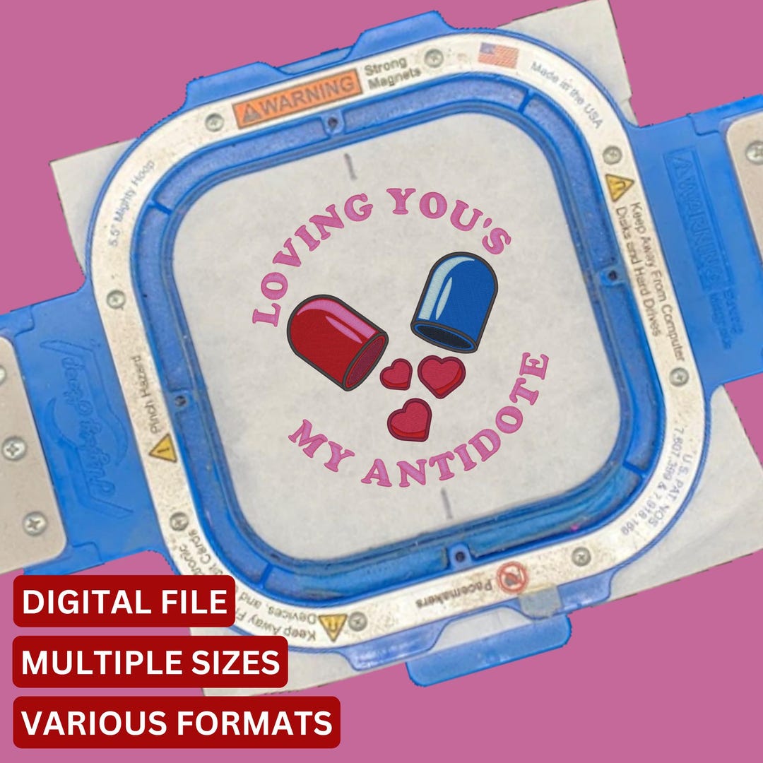Digital Download Love Pills Embroidery File Pills Pattern for Custom ...