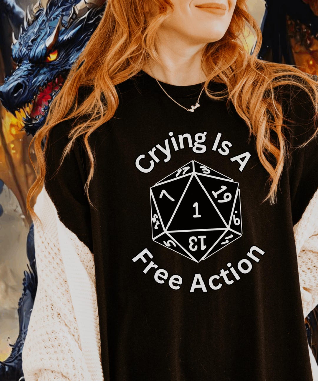 Funny Critical Miss DND Shirt, Crying is A Free Action Shirt, Critical ...