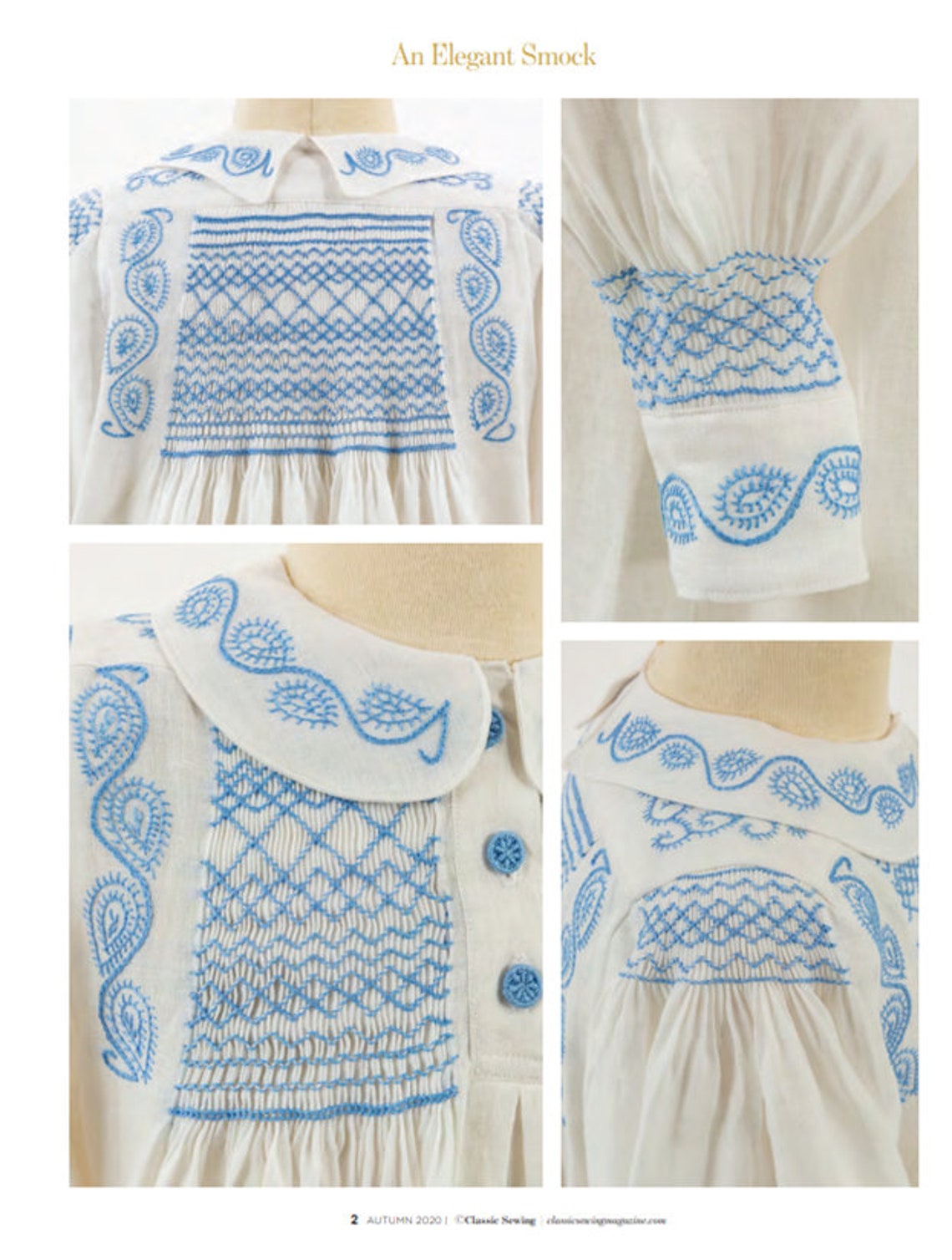 Girl's Traditional Smocked Dress Pattern as Published in CLASSIC SEWING ...