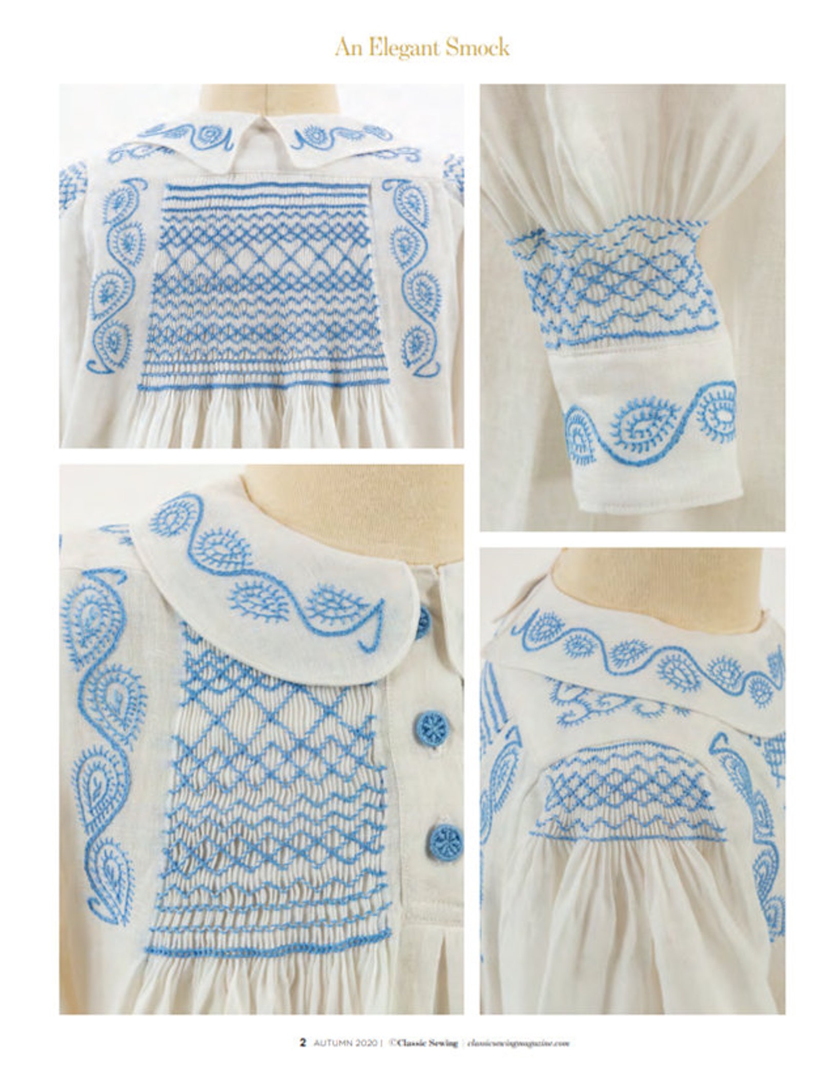 Girl's Traditional Smocked Dress Pattern as Published in CLASSIC SEWING ...