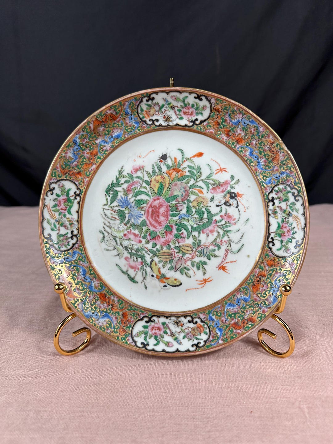 Antique 1850’s Chinese Famille Rose Canton Plate 7” - Etsy