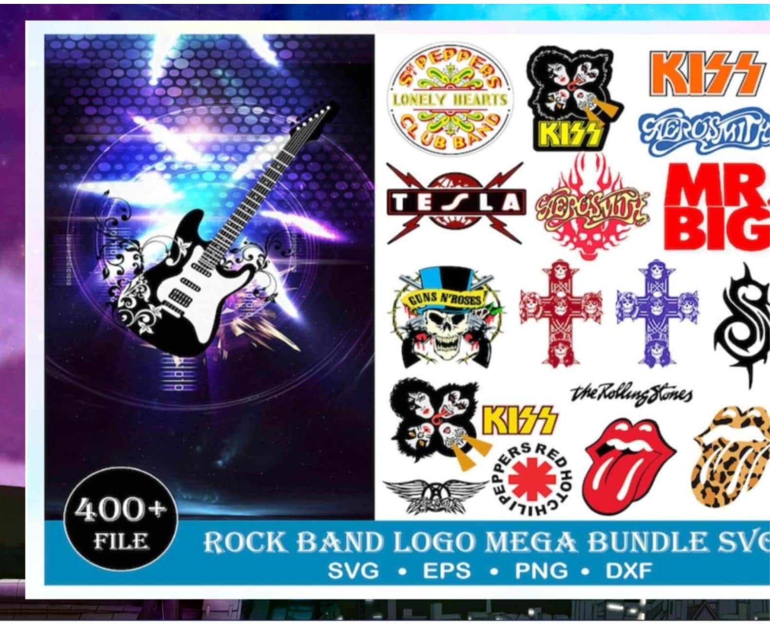 400 Rock Brand Logo SVG, Rock Band Svg, Bundle Rock Band - Etsy