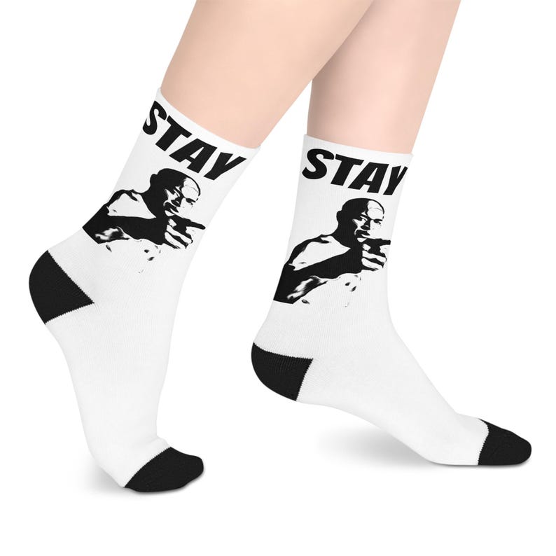 David Goggins Mid-length Socks, Stay Hard Motivational Quote ...