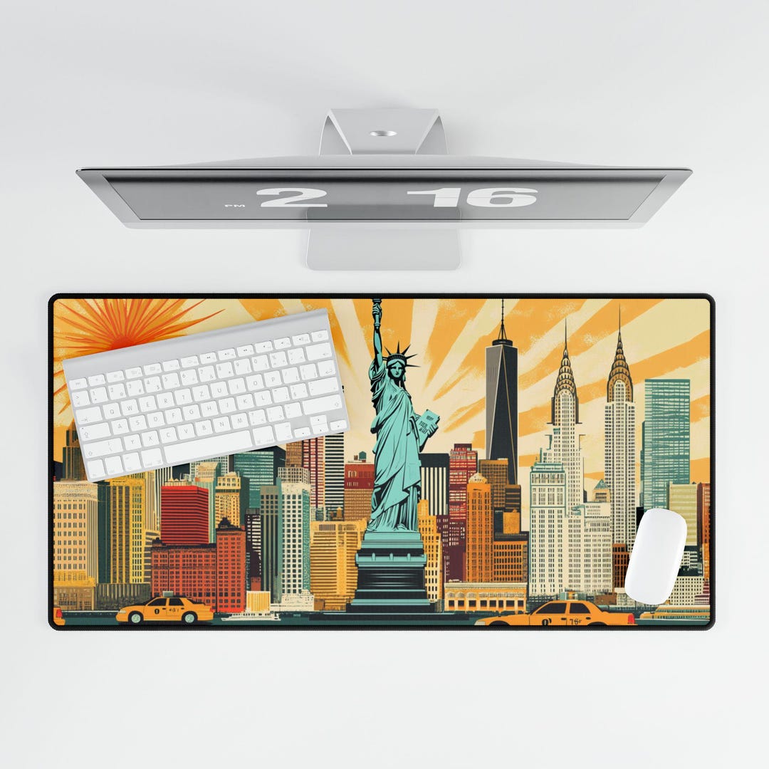 New York Landmarks Desk Pad: Iconic Cityscape Design - Etsy