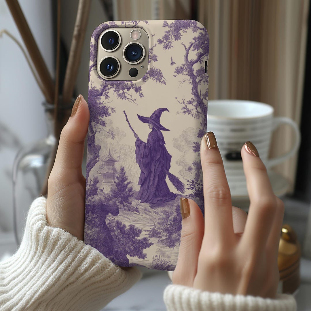Toile Chinoiserie Witch Phone Case: Vintage Halloween Cover - Etsy