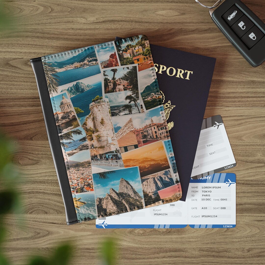 Vintage Postcard Collage Passport Cover: Retro Travel Gift - Etsy