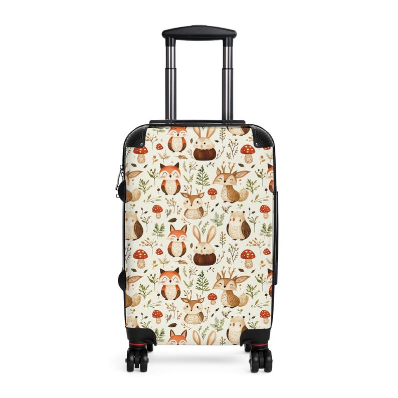 Kids Cartoon Woodland Animal Suitcase With 360 Swivel Wheels ...