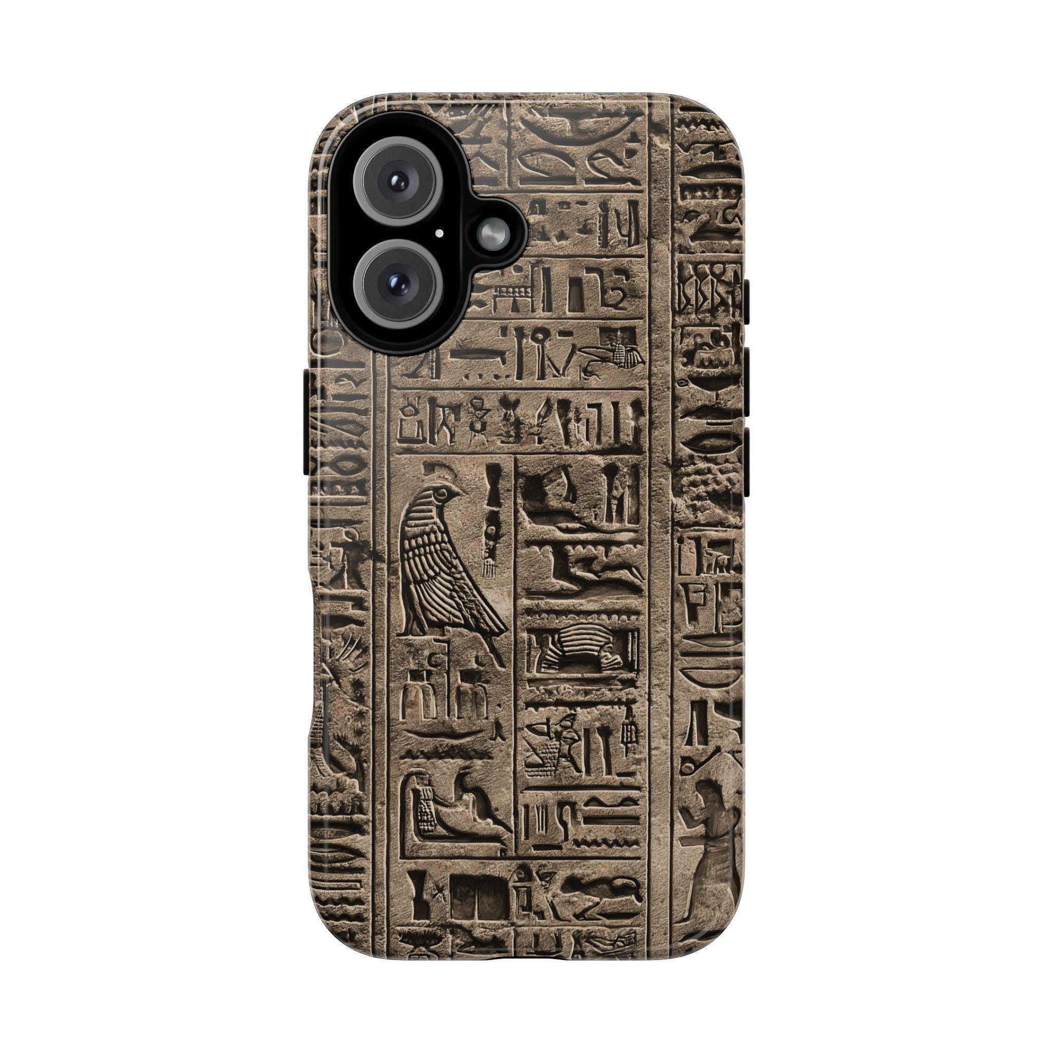 Egyptian Hieroglyphics Stone Tablet Phone Case: Ancient Art Design - Etsy