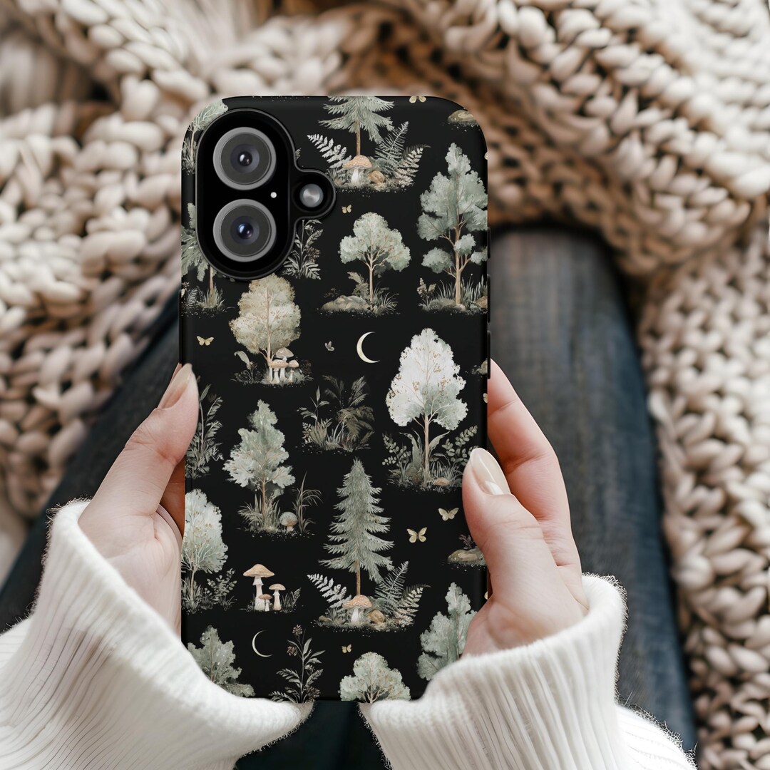 Enchanted Forest Phone Case: Gothic Watercolor Nature Art - Etsy