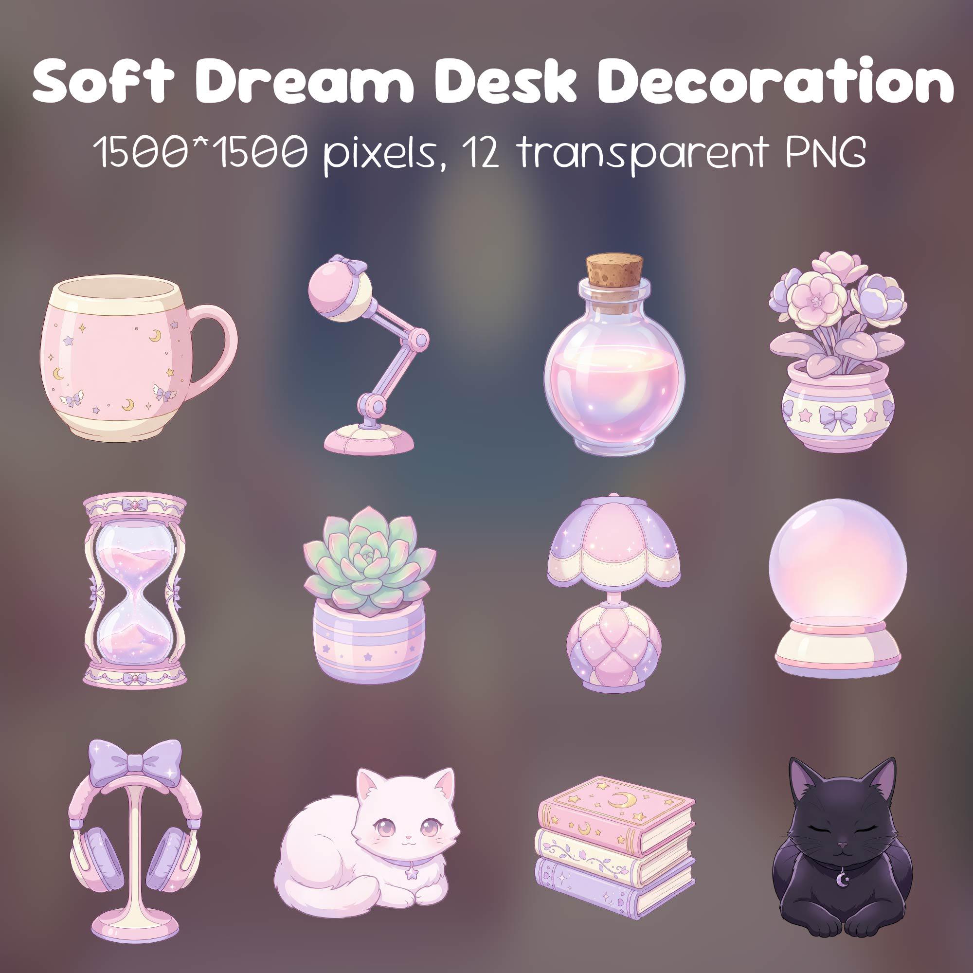 Purple Vtuber Room Asset Pack and Background : Kawaii Soft Dream ...