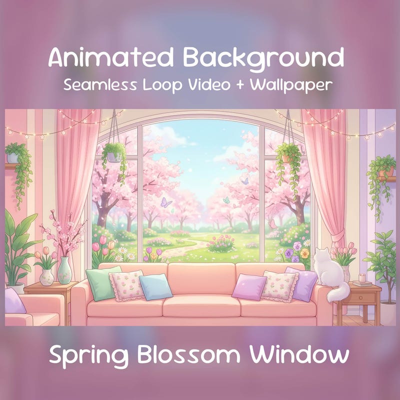 Spring Window Teams Background - Etsy