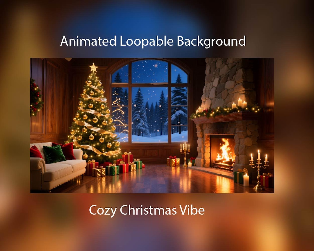 Cozy Christmas Vibe Animated Looped Twitch Background, Winter - Etsy