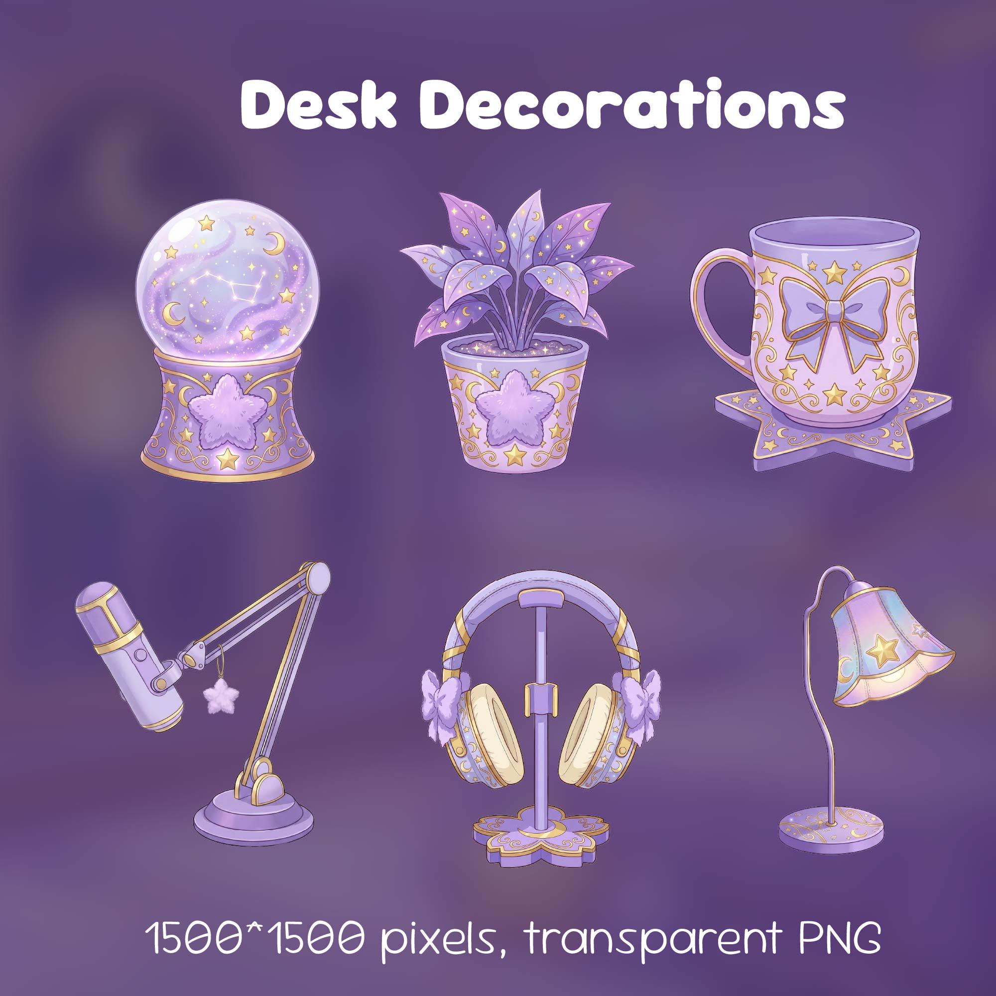 Magic Vtuber Room Asset Pack and Background : Purple, Gaming Chair ...